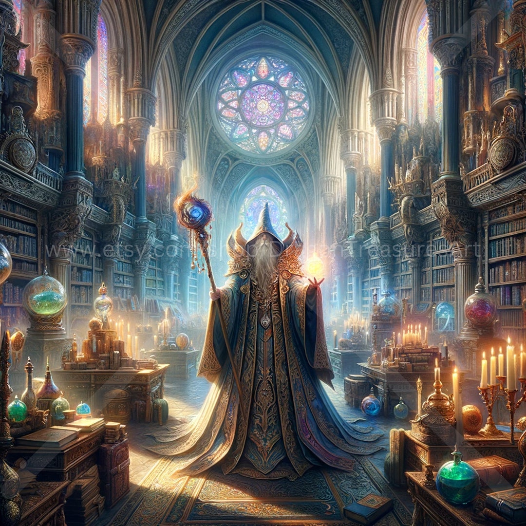 Ancient Wizard Download: Digital Art, Instant Downloadable Wallpaper ...