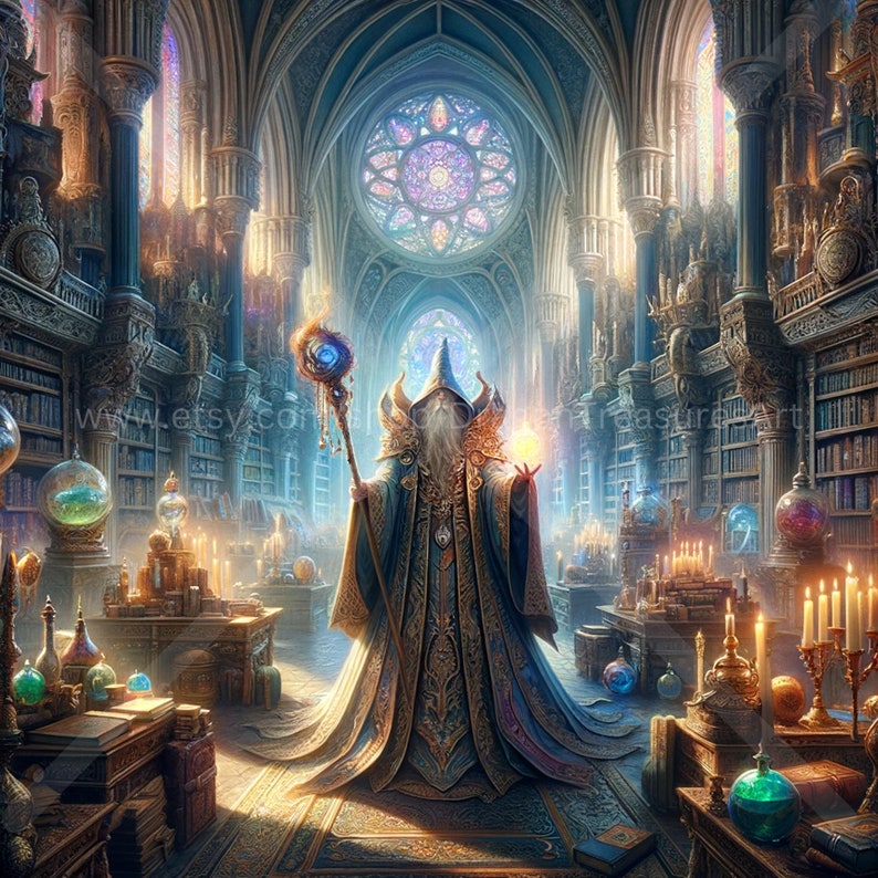 Ancient Wizard Download: Digital Art, Instant Downloadable Wallpaper ...