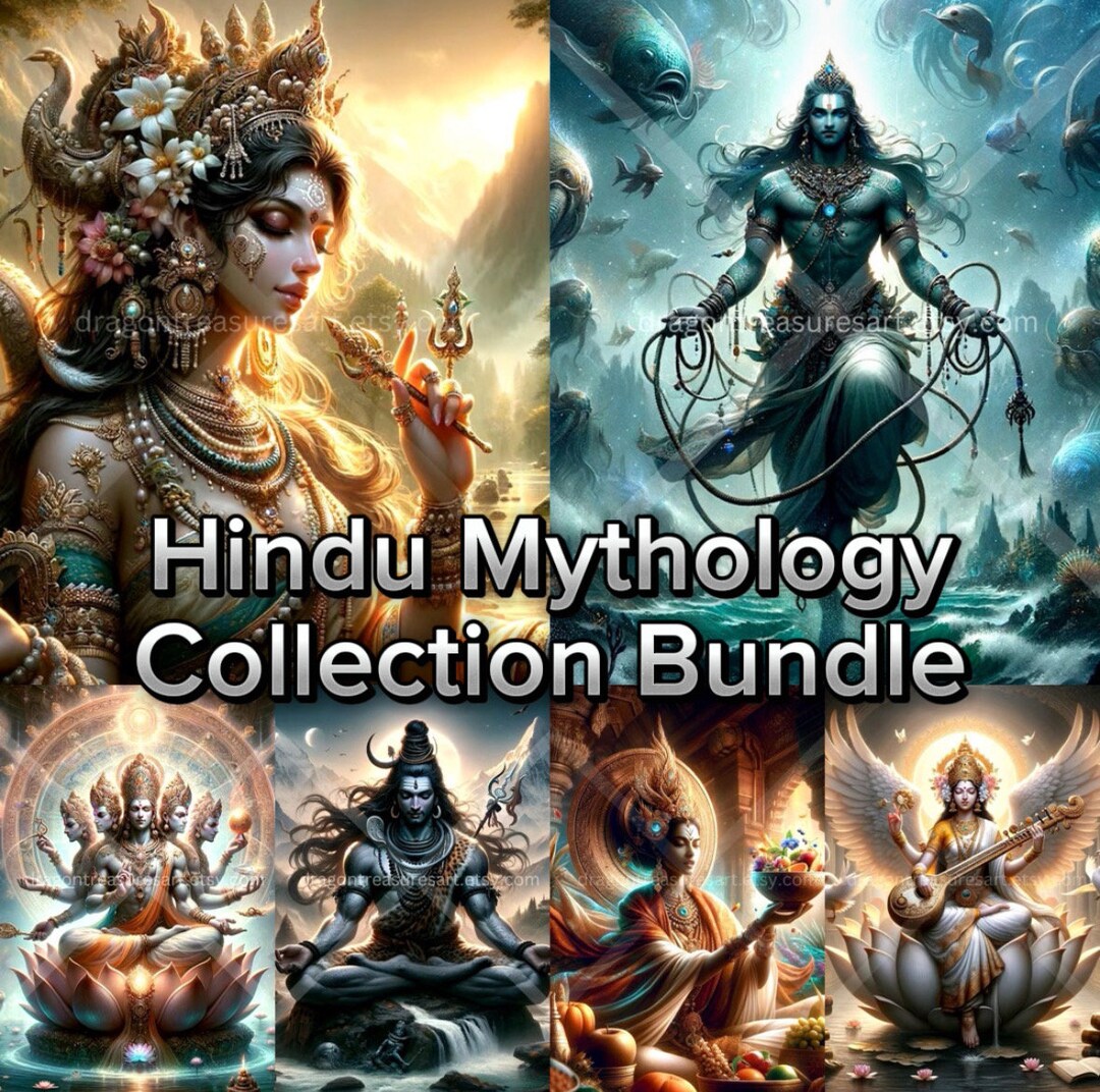 Hindu Mythology Collection Bundle: Digital Art, Instant Downloadable ...