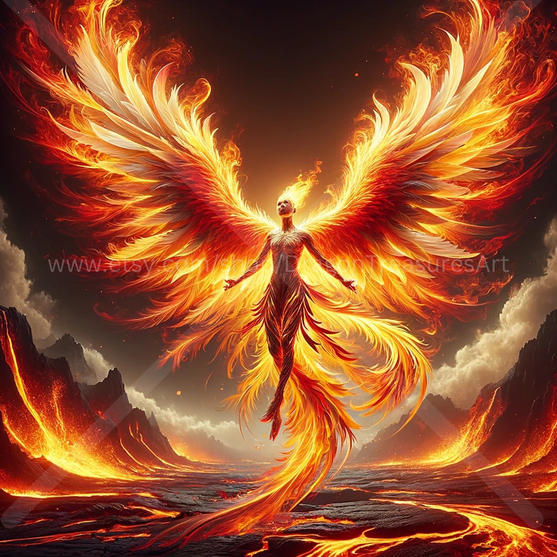 Fire Angel Download: Digital Art, Instant Downloadable Wallpaper ...