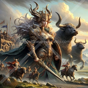 Queen Maeve Download: Digital Art, Instant Downloadable Wallpaper ...