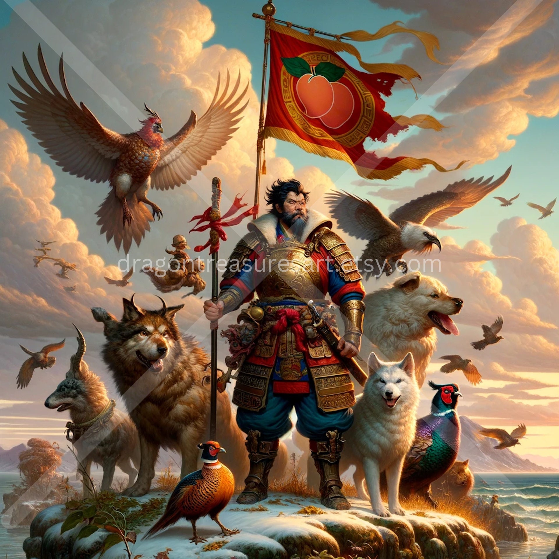 Momotaro Download: Digital Art, Instant Downloadable Wallpaper ...