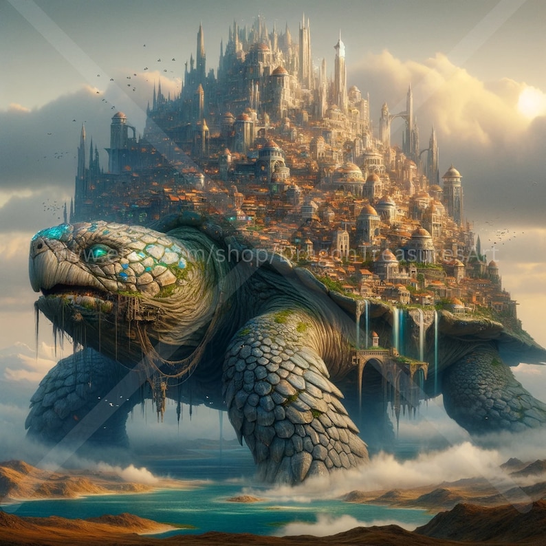 Turtle City Download: Digital Art, Instant Downloadable Wallpaper ...