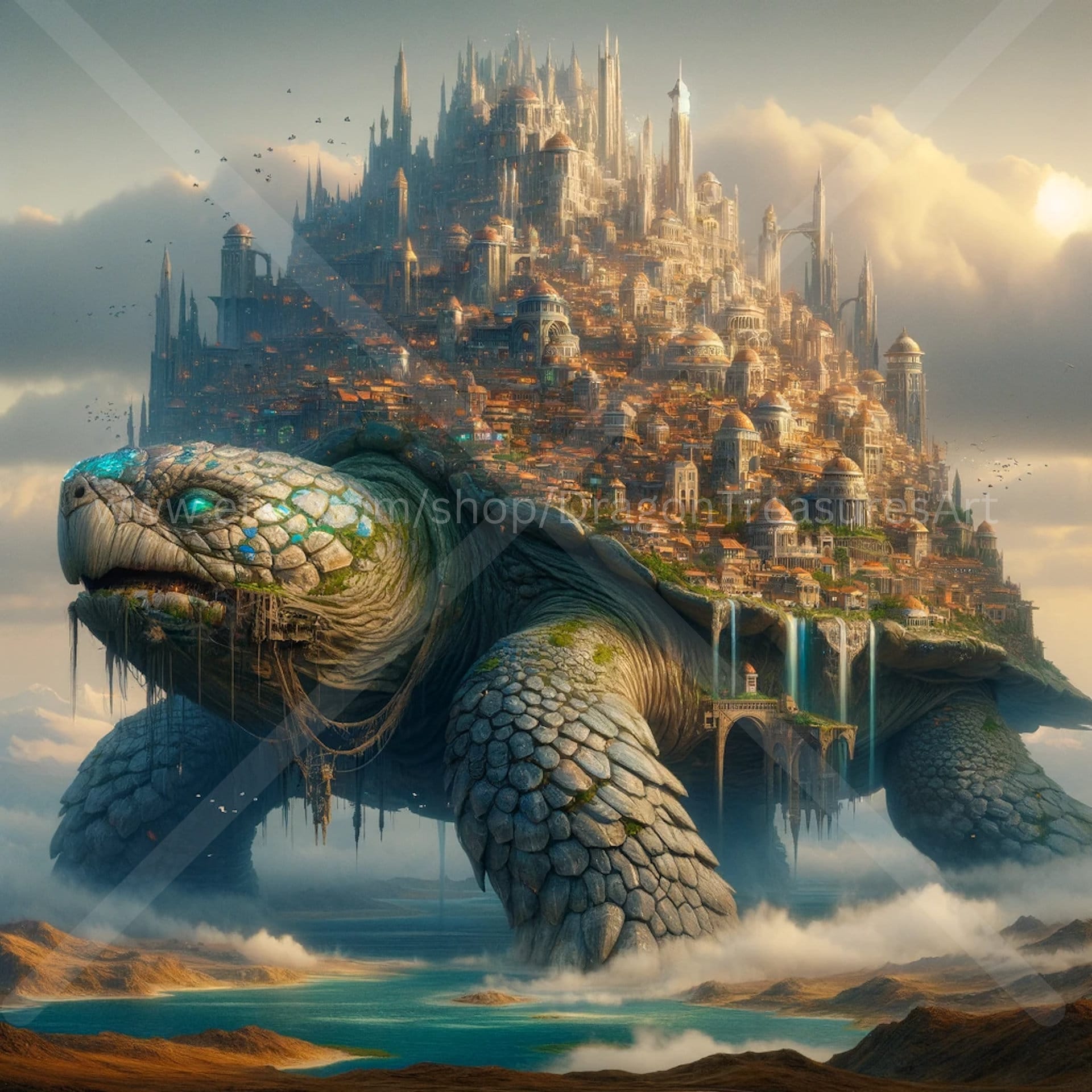 Turtle City Download: Digital Art, Instant Downloadable Wallpaper ...