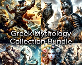Greek Mythology Collection Bundle: Digital Art, Instant Downloadable ...