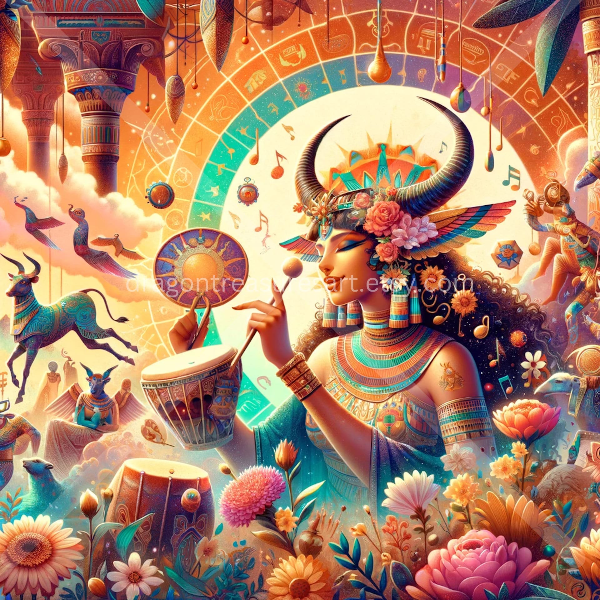Hathor Download: Digital Art, Instant Downloadable Wallpaper ...