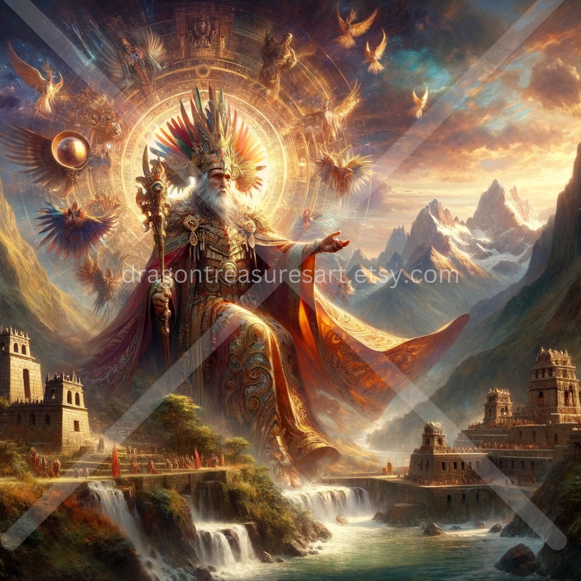 Wiracocha Inka Download: Digital Art, Instant Downloadable Wallpaper ...