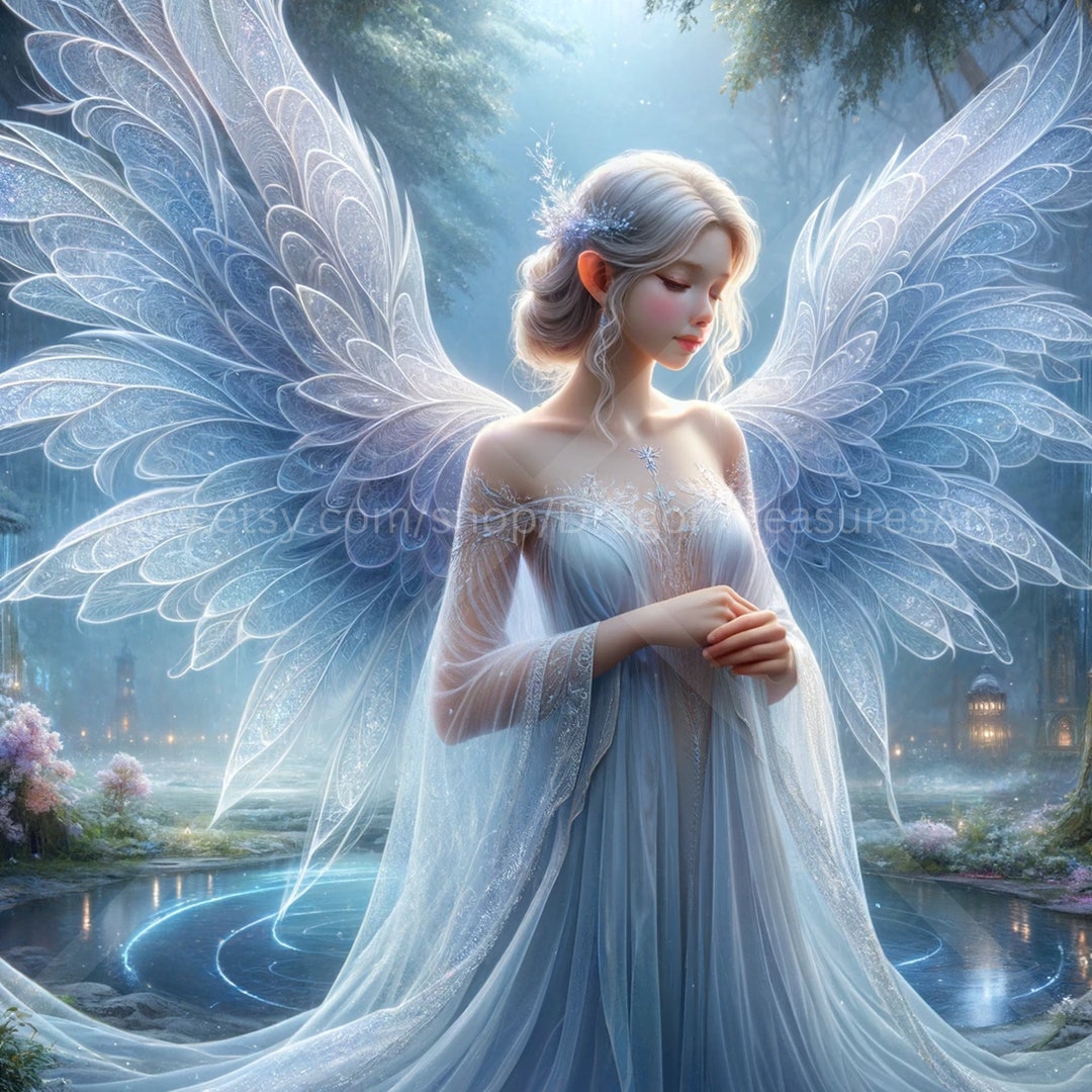 Enchanting Angel Download: Digital Art, Instant Downloadable Wallpaper ...