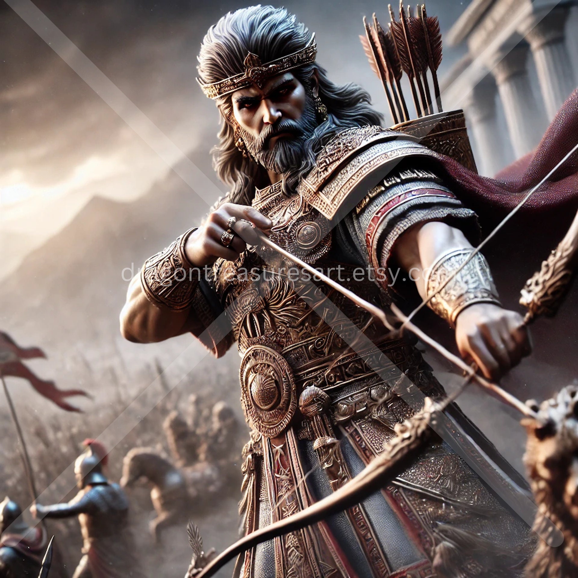 Ashur Download: Digital Art, Instant Downloadable Wallpaper, Downloadable Fantasy Art, Digital ...