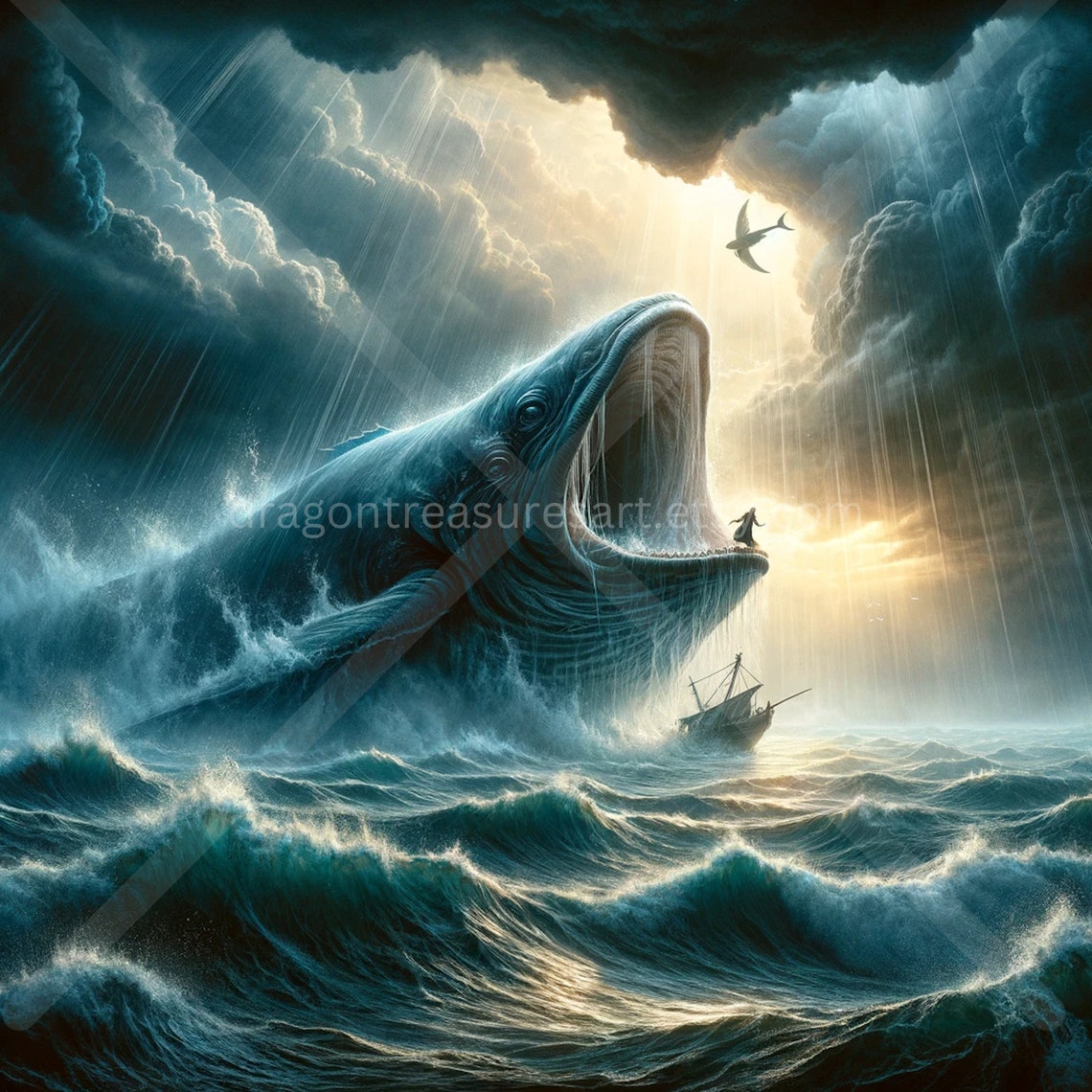 Jonah Download: Digital Art, Instant Downloadable Wallpaper, Downloadable Fantasy Art, Digital ...