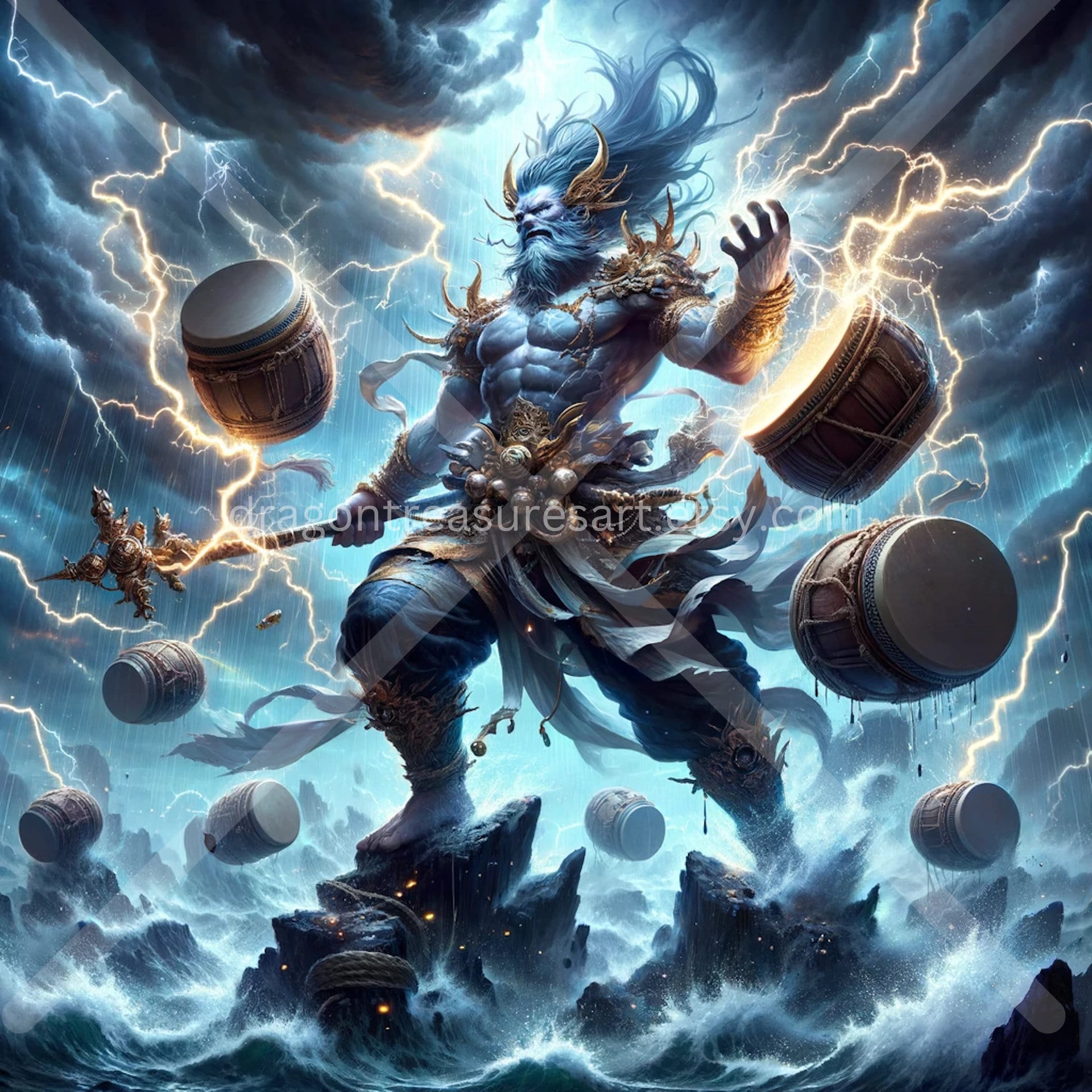 Raijin Download: Digital Art, Instant Downloadable Wallpaper ...