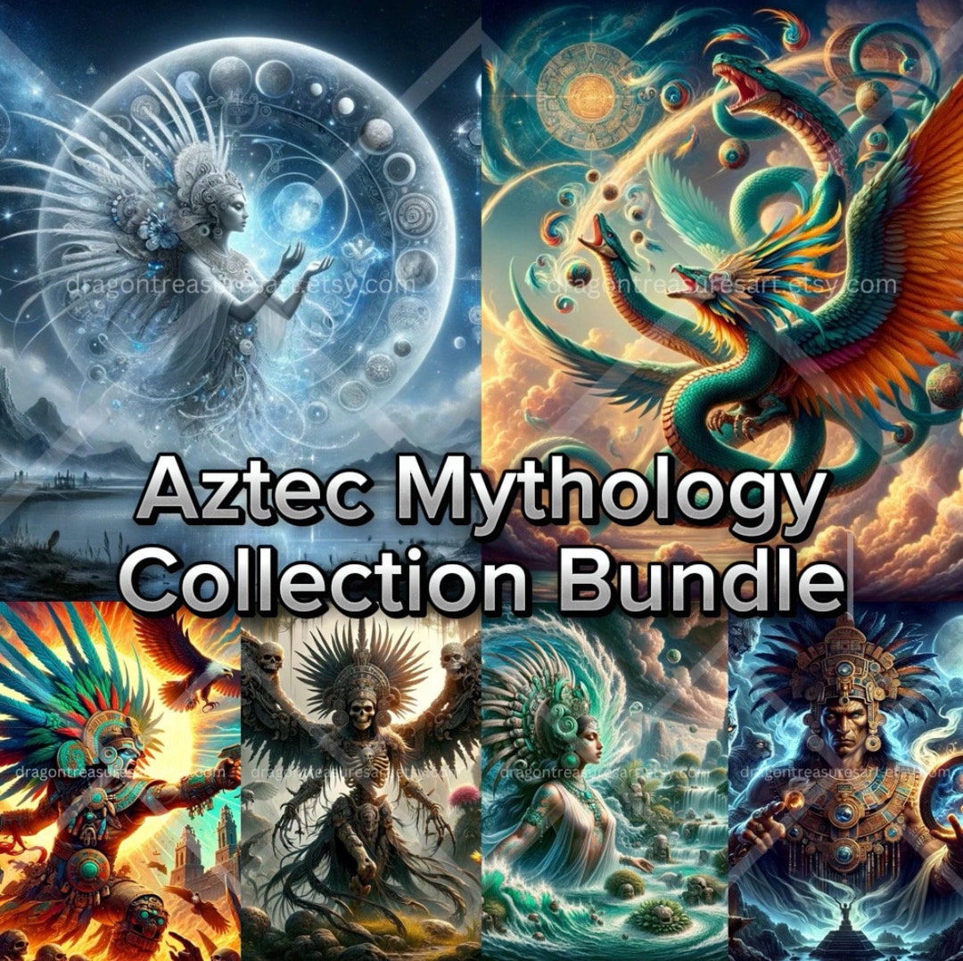 Aztec Mythology Collection Bundle: Digital Art, Instant Downloadable ...