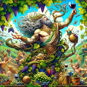 Dionysus Download: Digital Art, Instant Downloadable Wallpaper ...