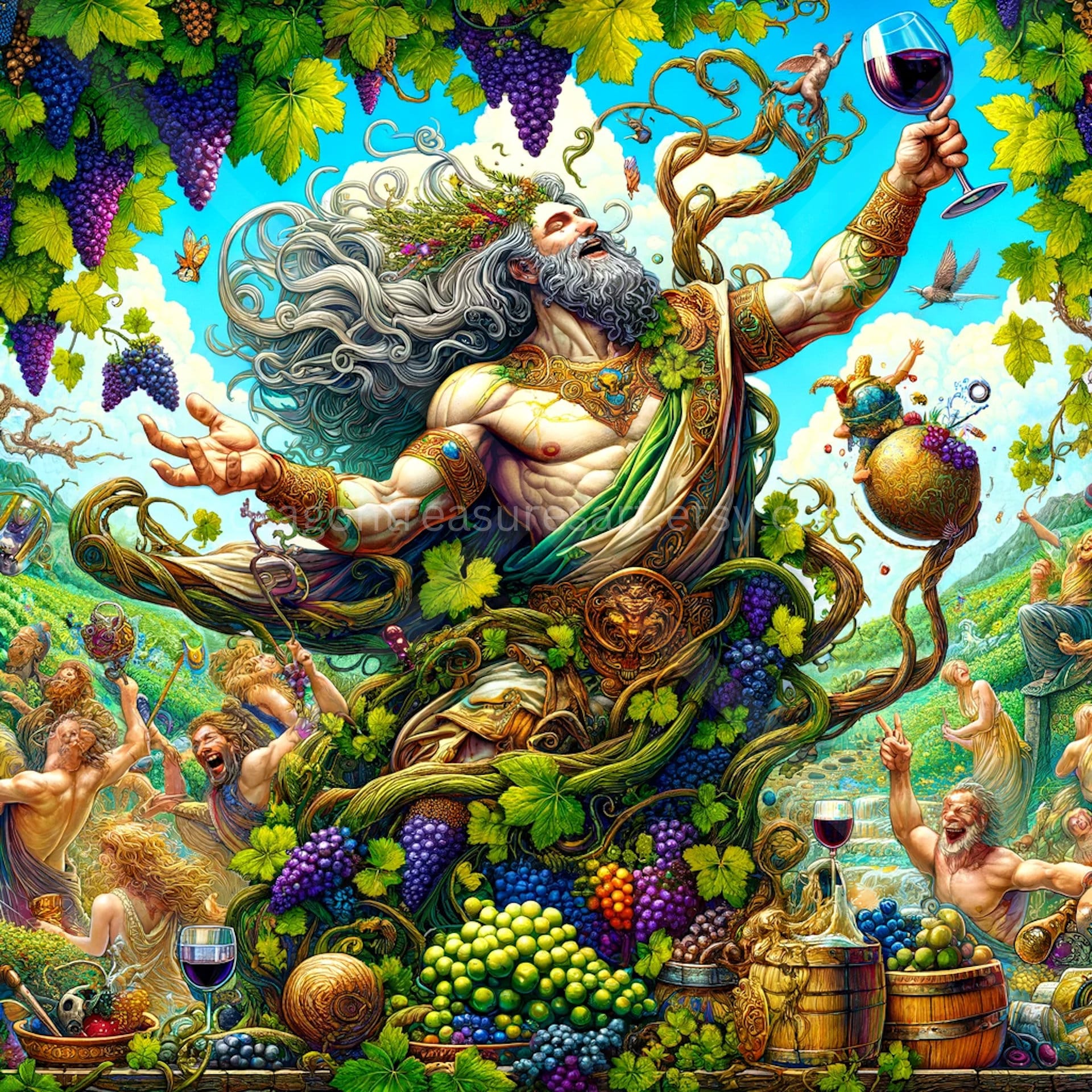 Dionysus Download: Digital Art, Instant Downloadable Wallpaper ...