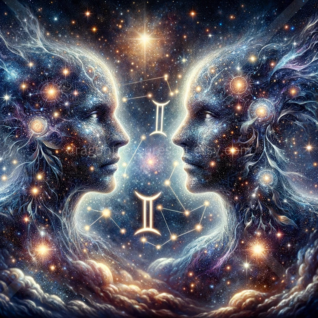 Gemini Download: Digital Art, Instant Downloadable Wallpaper, Downloadable Fantasy Art, Digital ...