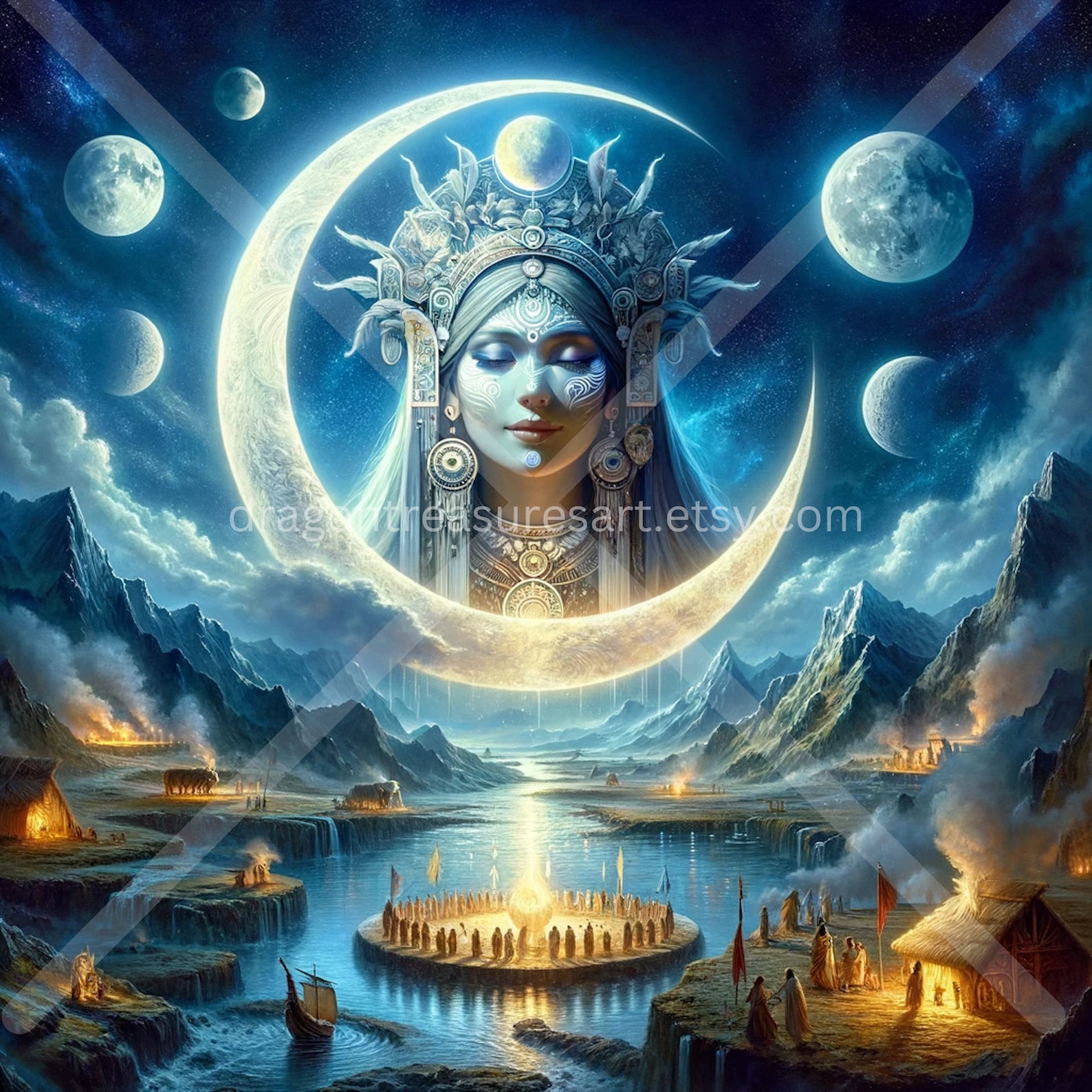 Mama Quilla Download: Digital Art, Instant Downloadable Wallpaper ...