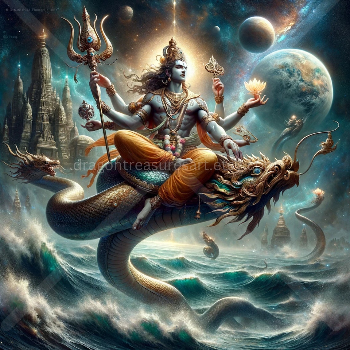 Vishnu Download: Digital Art, Instant Downloadable Wallpaper ...