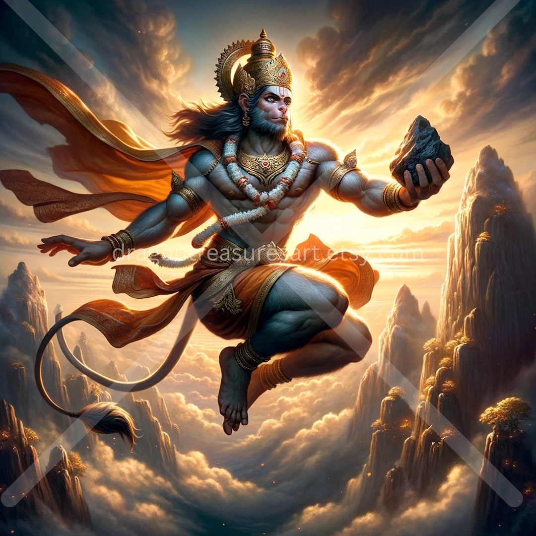 Hanuman Download: Digital Art, Instant Downloadable Wallpaper ...