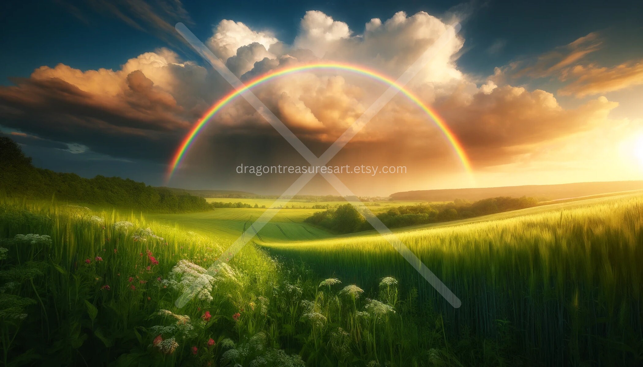 Rainbow Download: Digital Art, Instant Downloadable Wallpaper ...