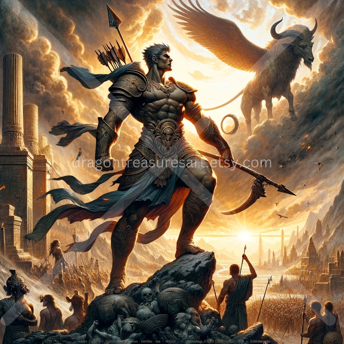Gilgamesh Download: Digital Art, Instant Downloadable Wallpaper ...