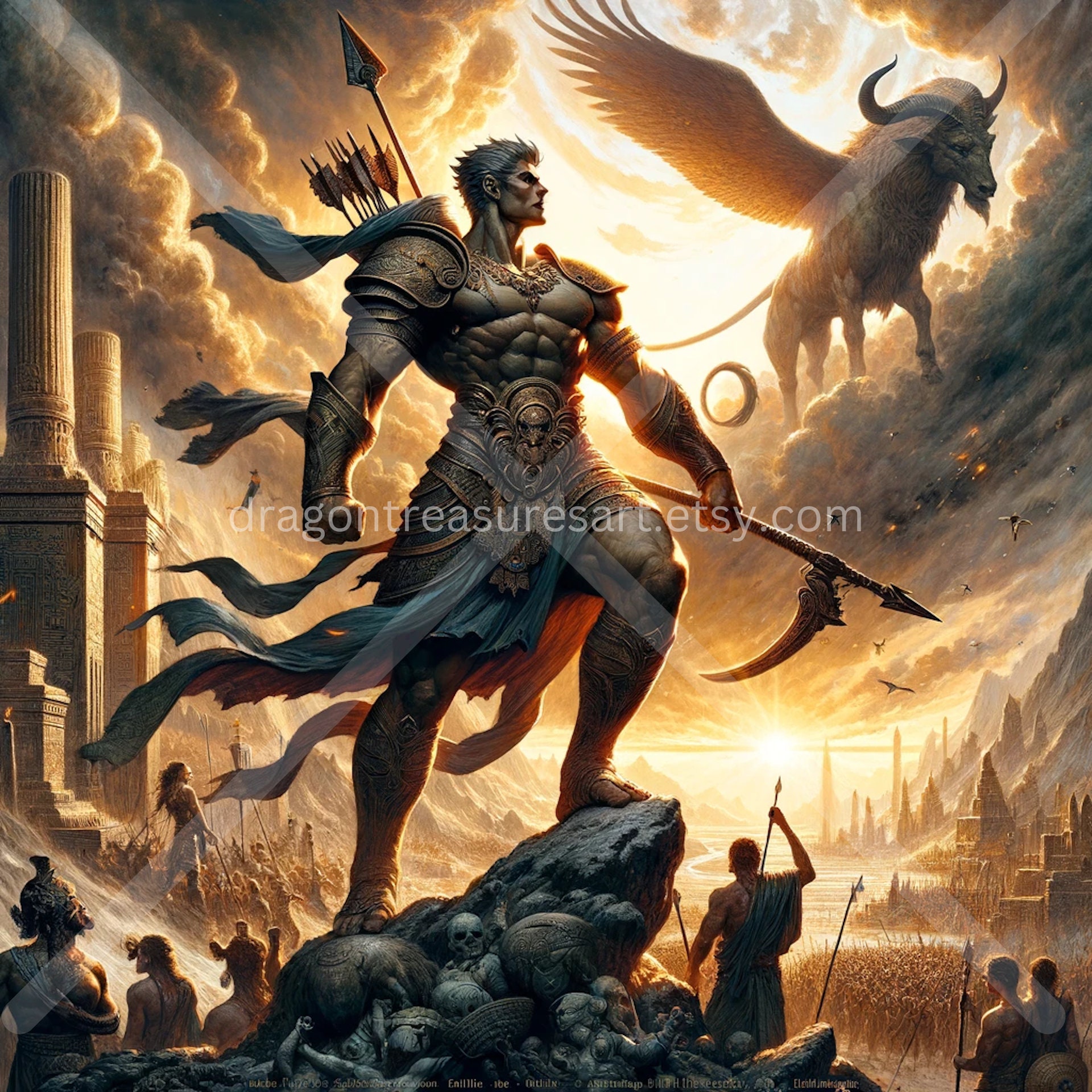 Gilgamesh Download: Digital Art, Instant Downloadable Wallpaper ...