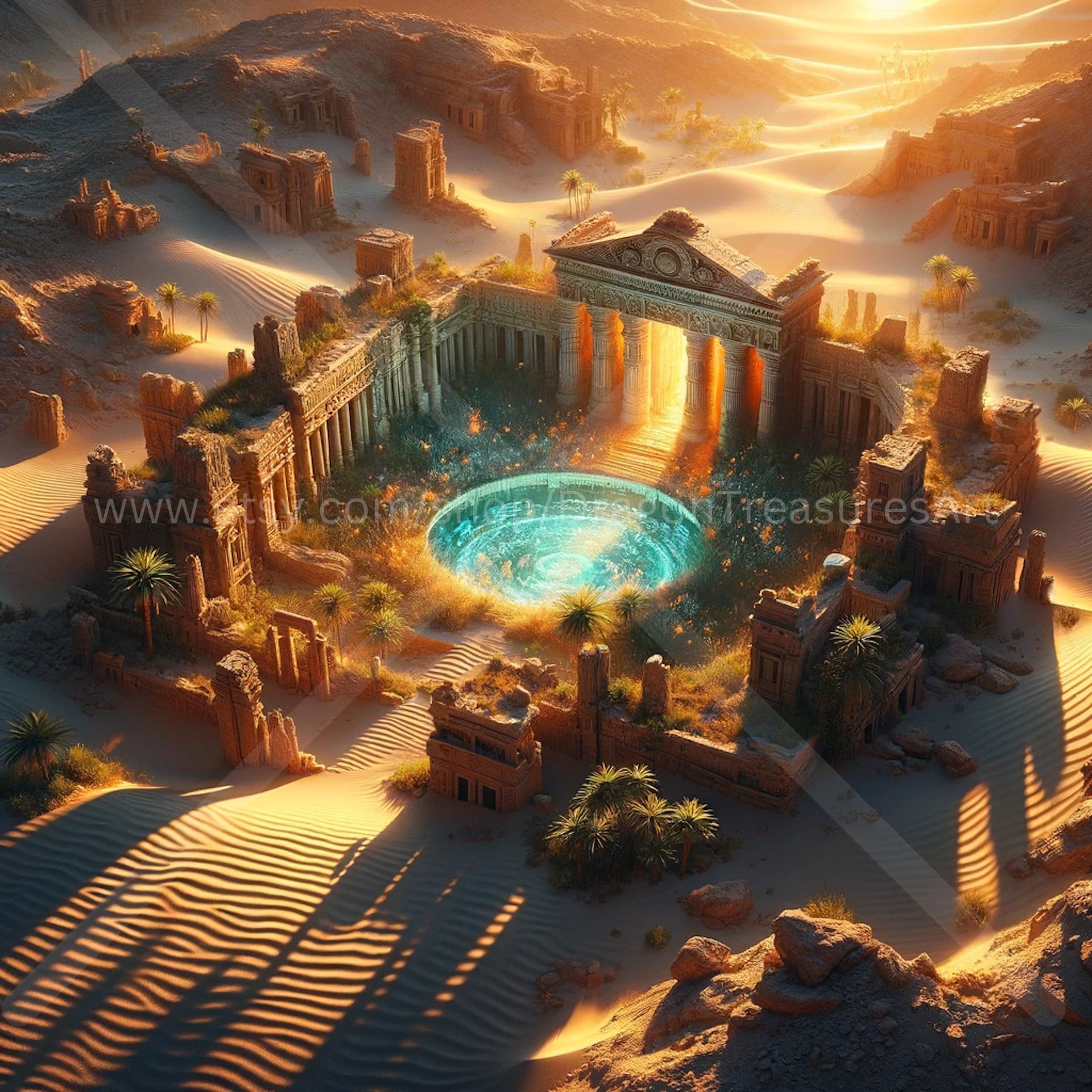 Ruins of the Oasis Download: Digital Art, Instant Downloadable ...