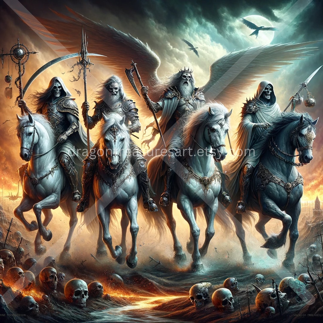 The Four Horseman of the Apocalypse Download: Digital Art, Instant ...