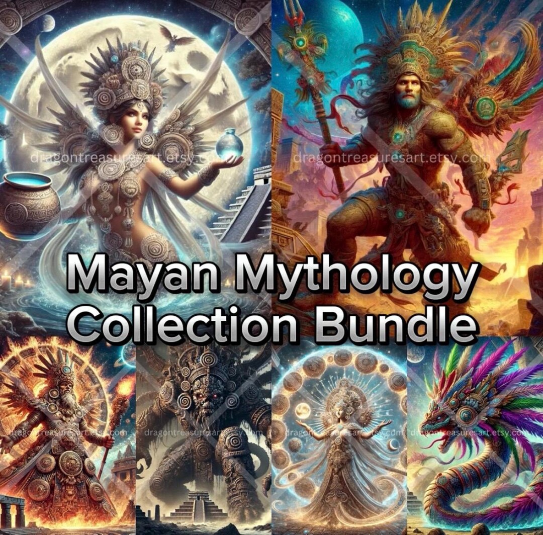 Mayan Mythology Bundle Download: Digital Art, Instant Downloadable ...