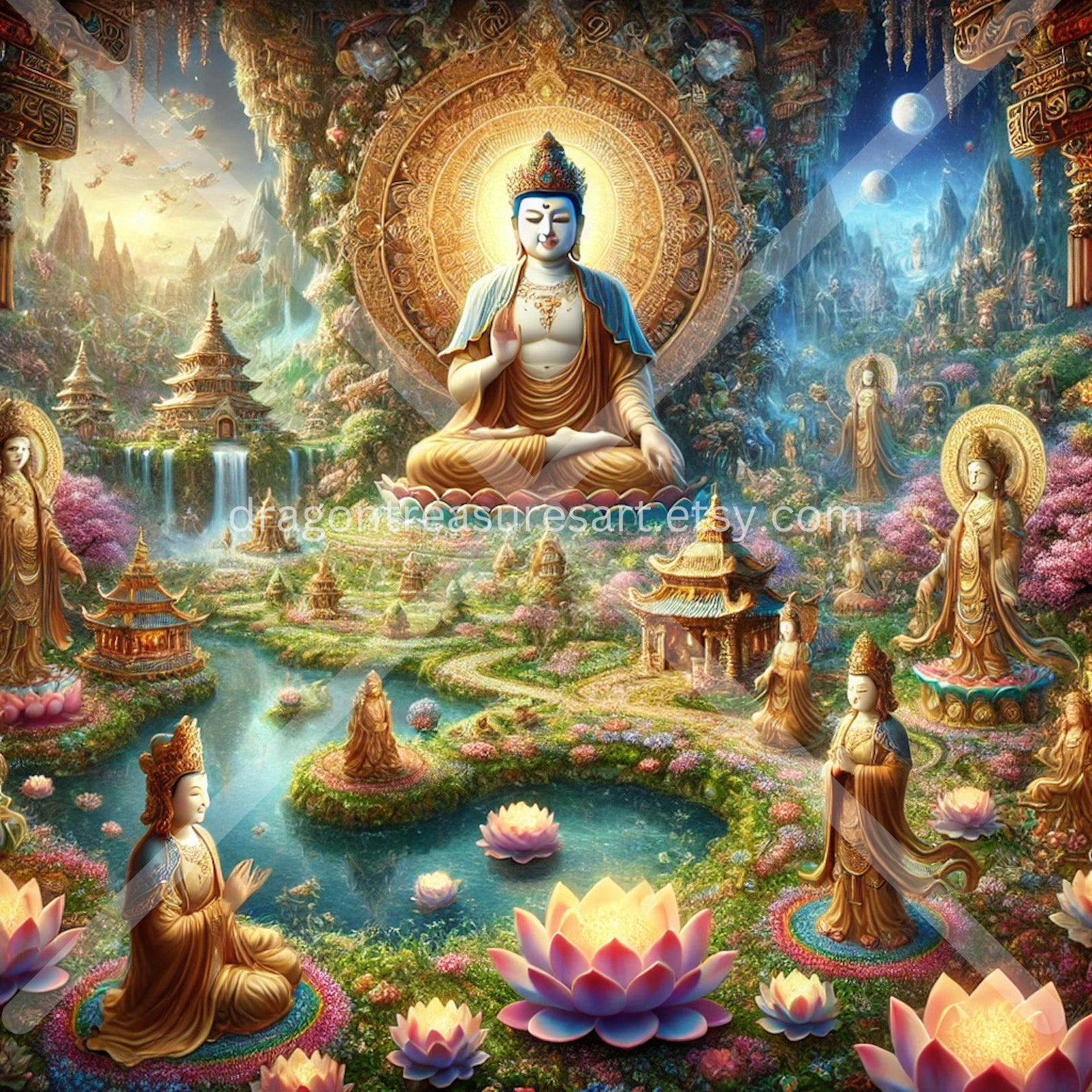 Pure Land of Amitabha Download: Digital Art, Instant Downloadable ...