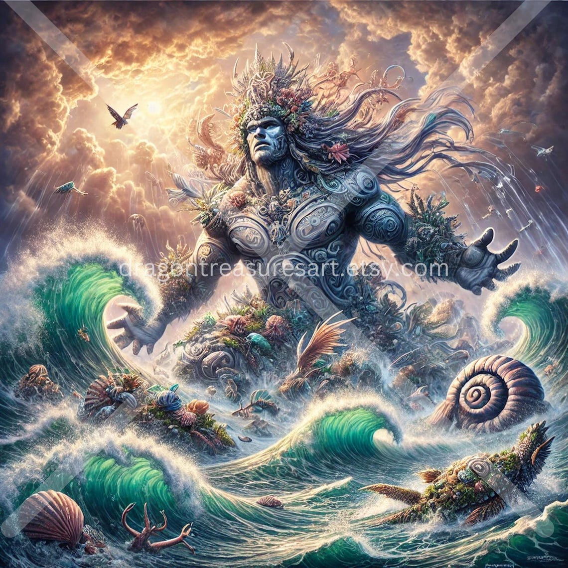 Tangaroa Download: Digital Art, Instant Downloadable Wallpaper ...