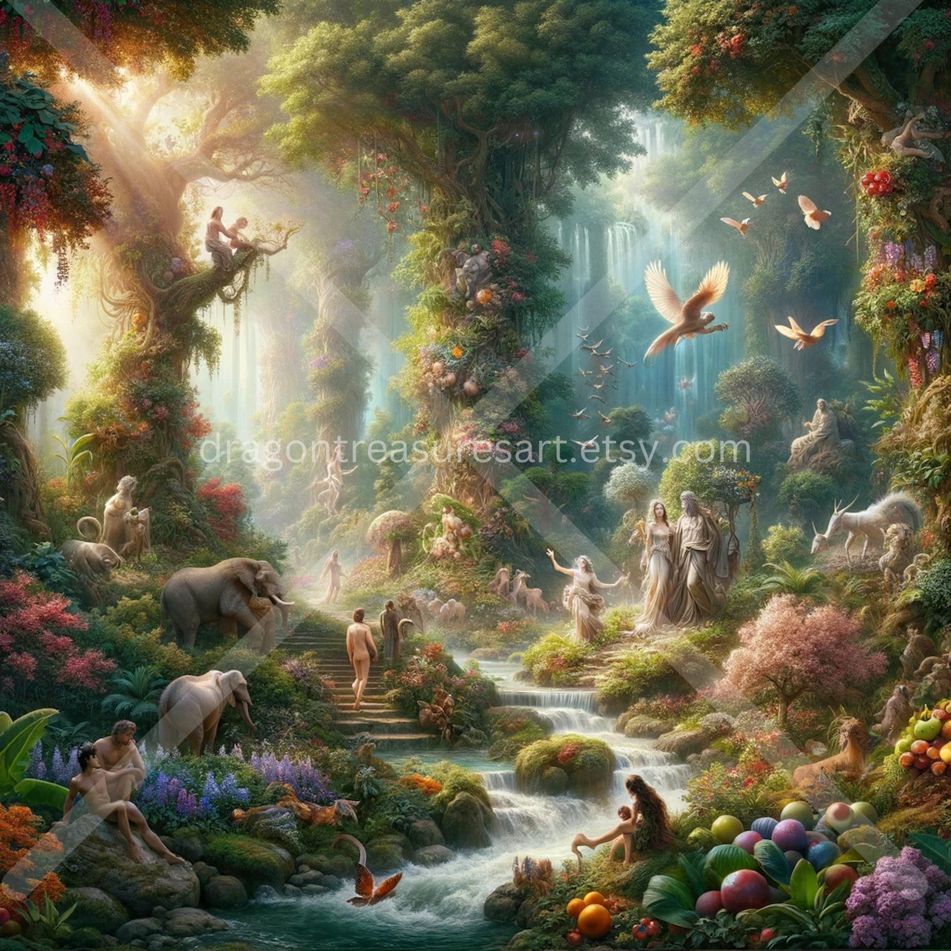 Garden of Eden Download: Digital Art, Instant Downloadable Wallpaper ...