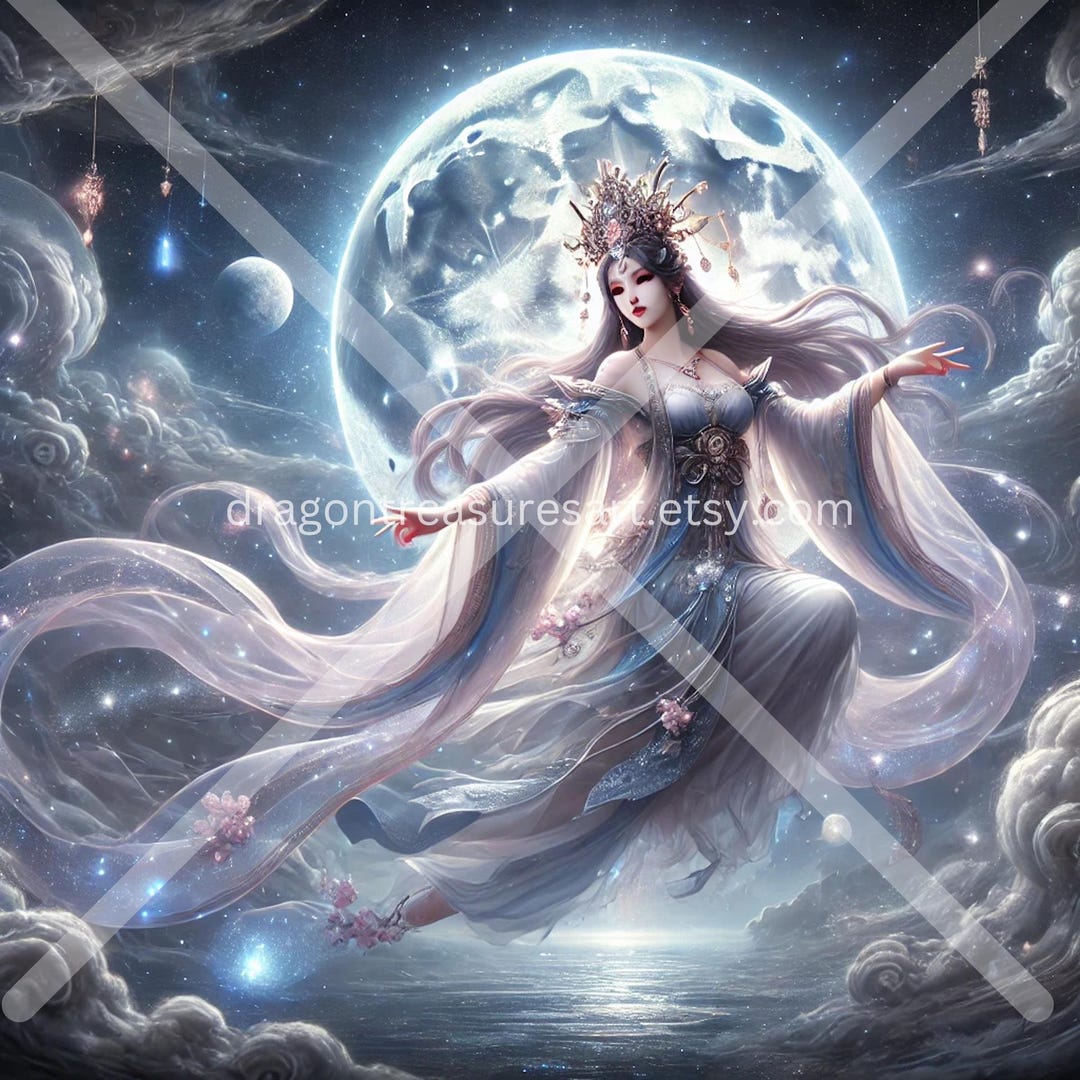 Chang'e, the Moon Goddess Download: Digital Art, Instant Downloadable ...