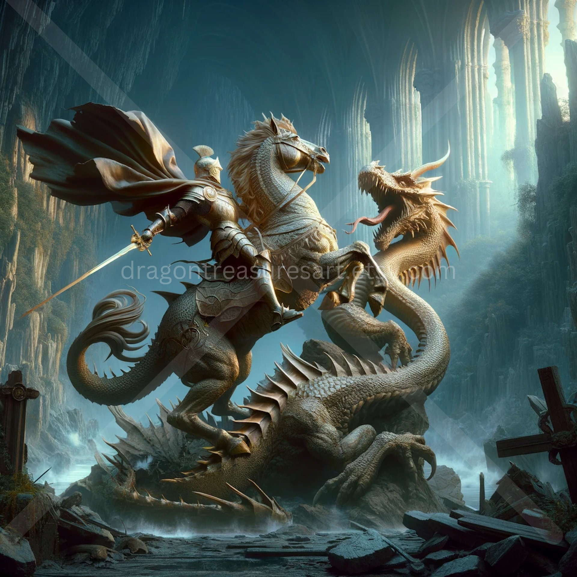 Saint George Download: Digital Art, Instant Downloadable Wallpaper ...