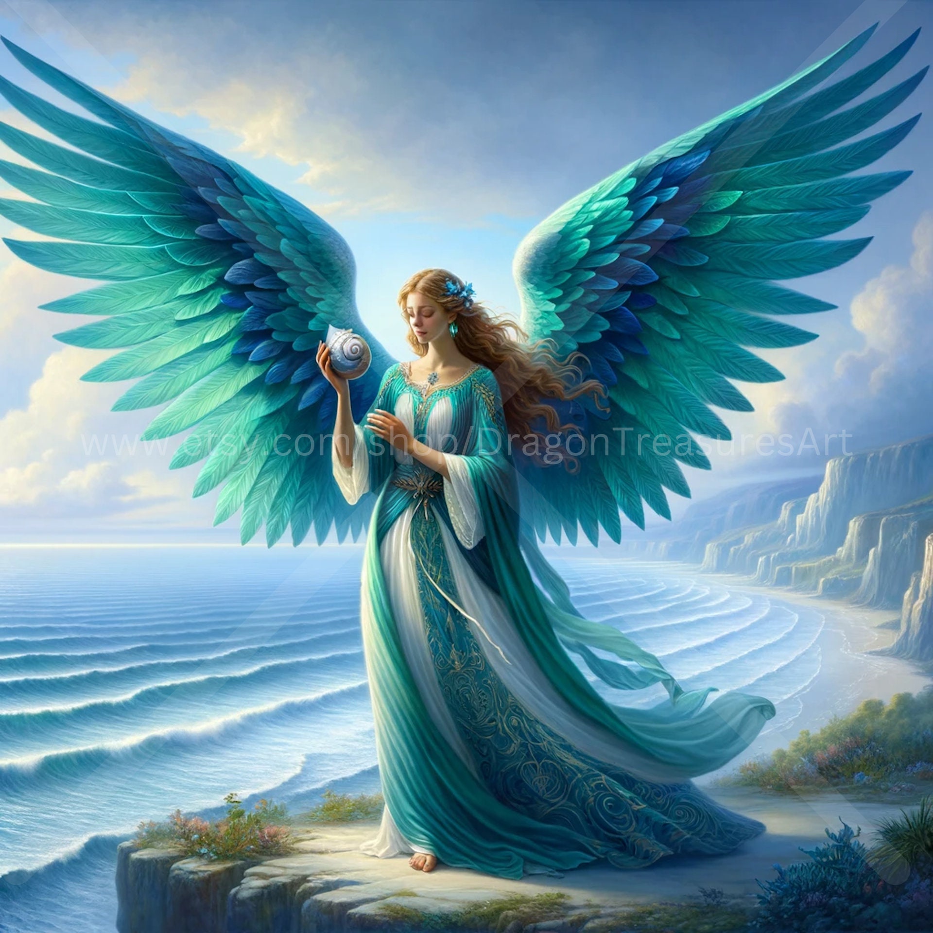 Water Angel Download: Digital Art, Instant Downloadable Wallpaper ...
