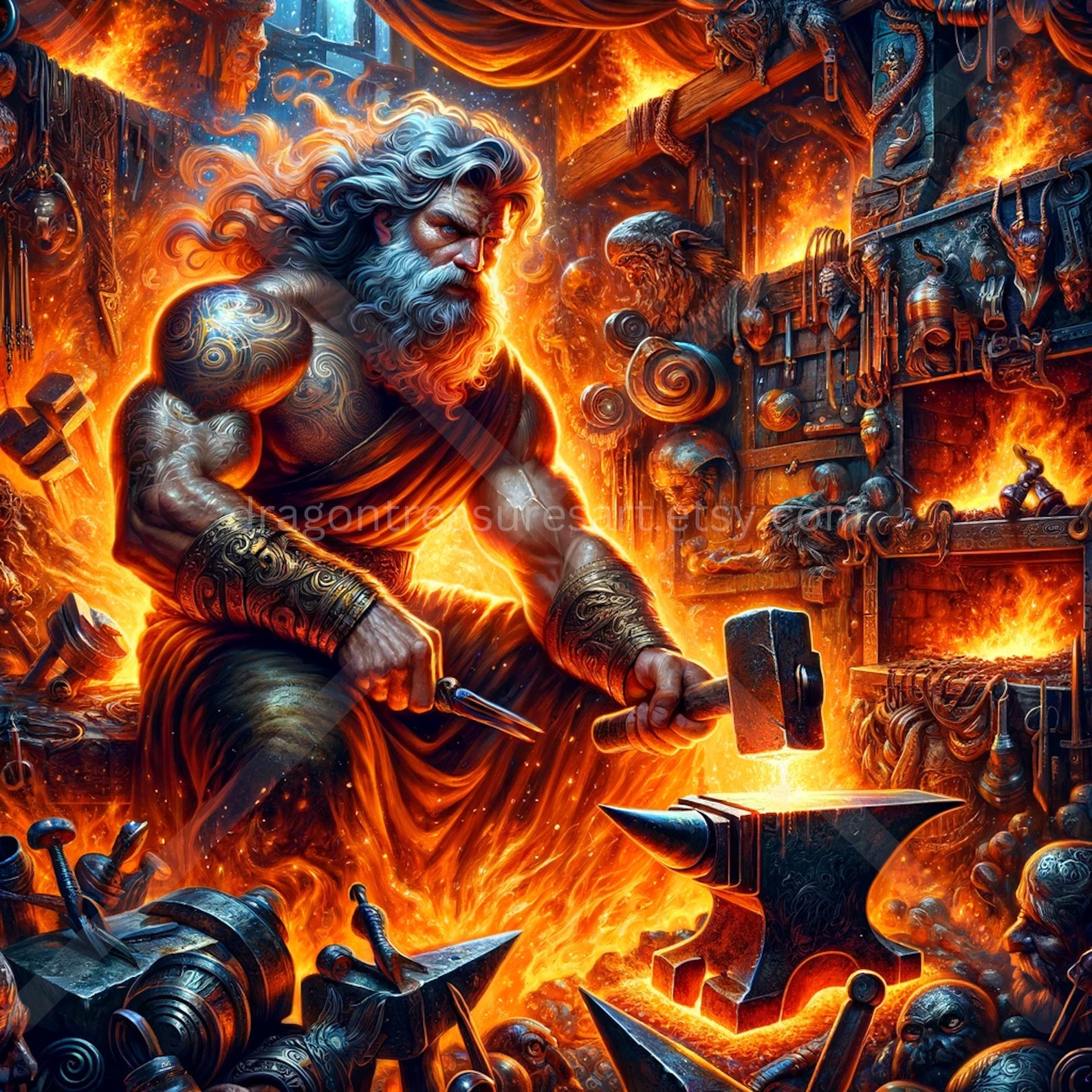 Hephaestus Download: Digital Art, Instant Downloadable Wallpaper ...