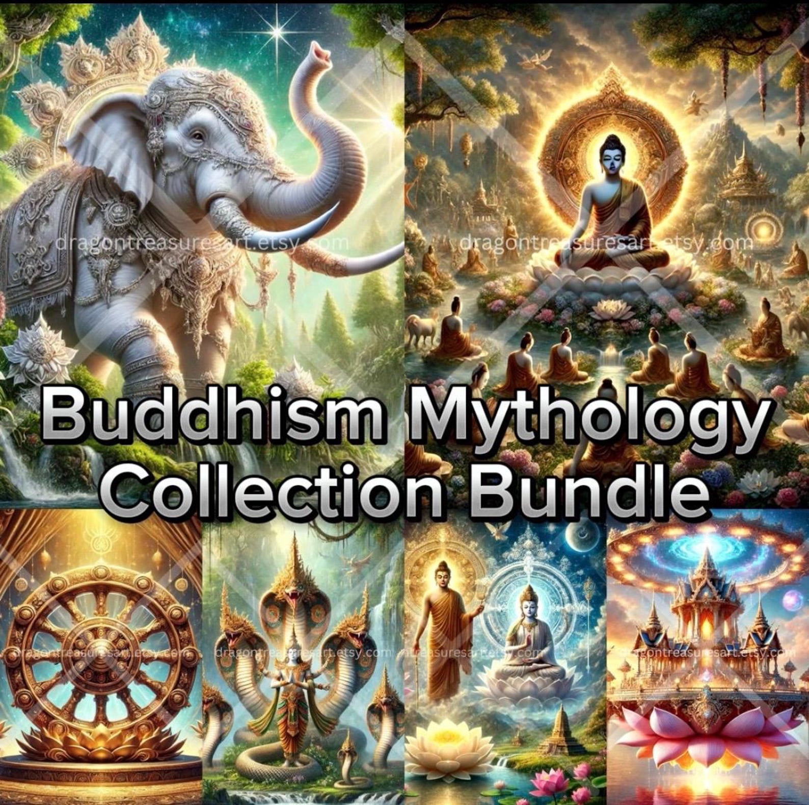 Buddhism Collection Bundle Download: Digital Art, Instant Downloadable ...
