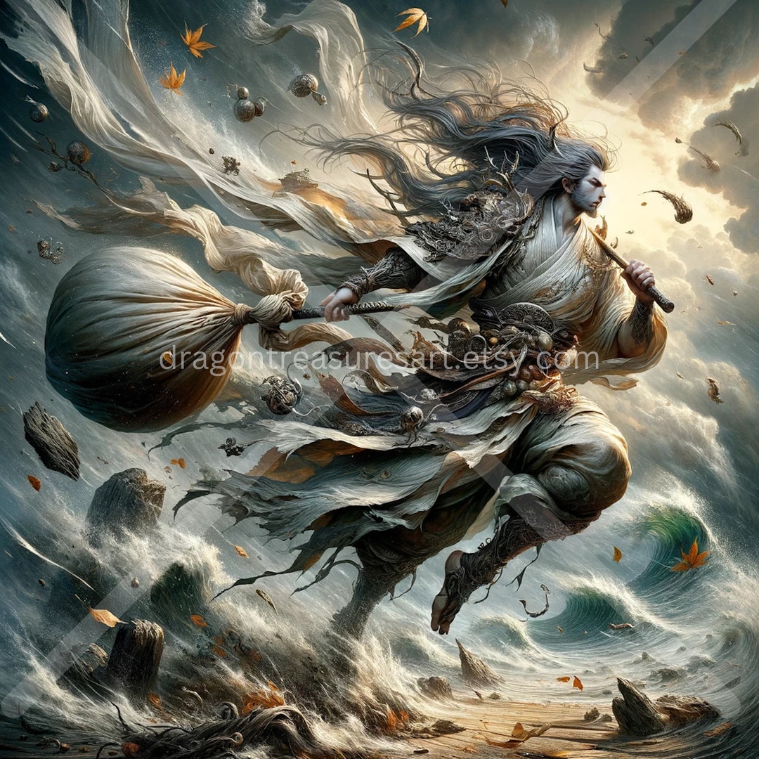 Fujin Download: Digital Art, Instant Downloadable Wallpaper ...