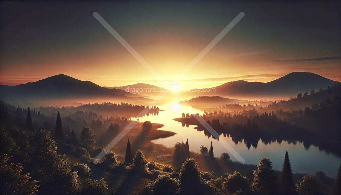 Dawn Download: Digital Art, Instant Downloadable Wallpaper ...