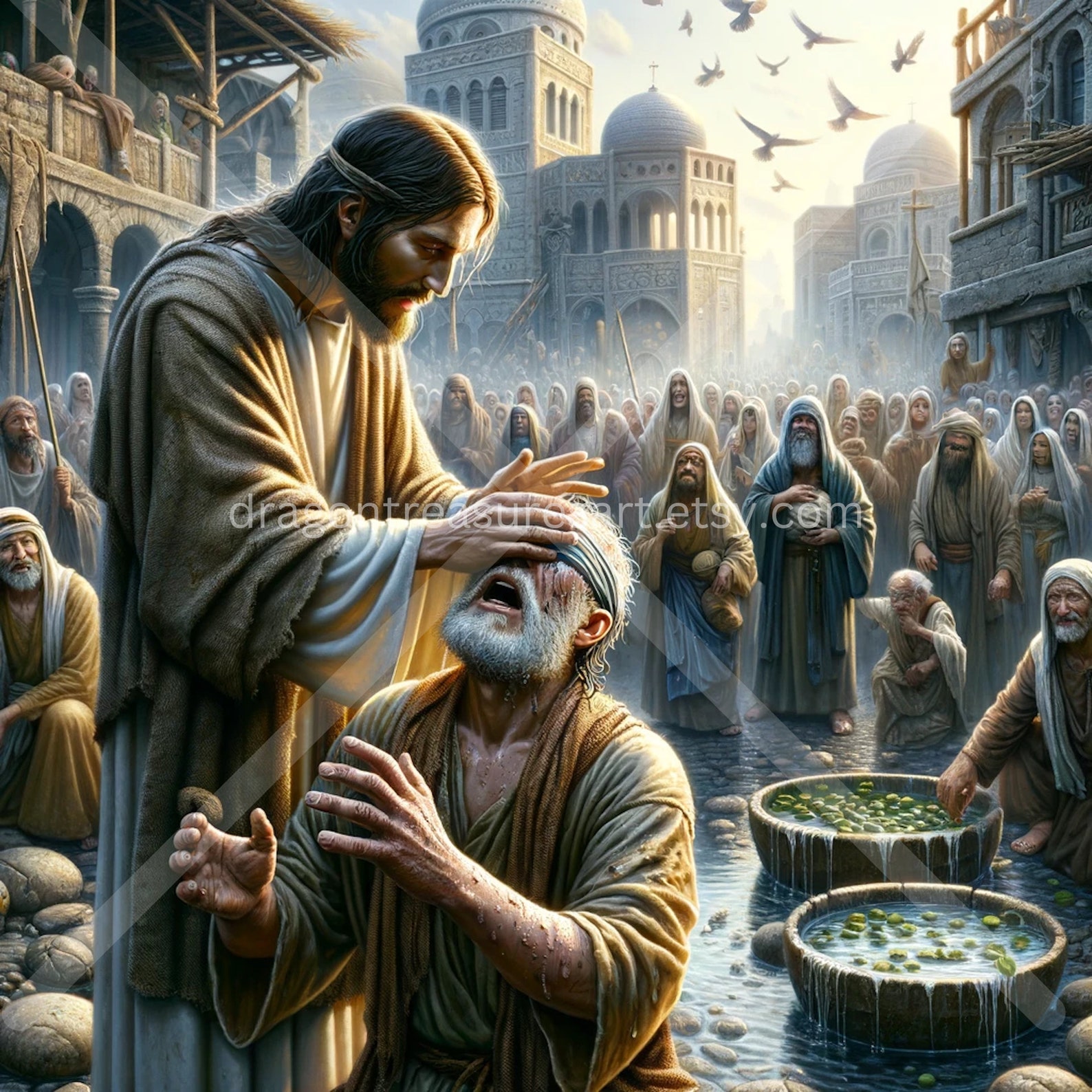 Healing of the Blind Man Download: Digital Art, Instant Downloadable ...