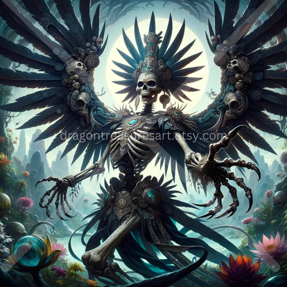 Itzpapalotl Download: Digital Art, Instant Downloadable Wallpaper ...