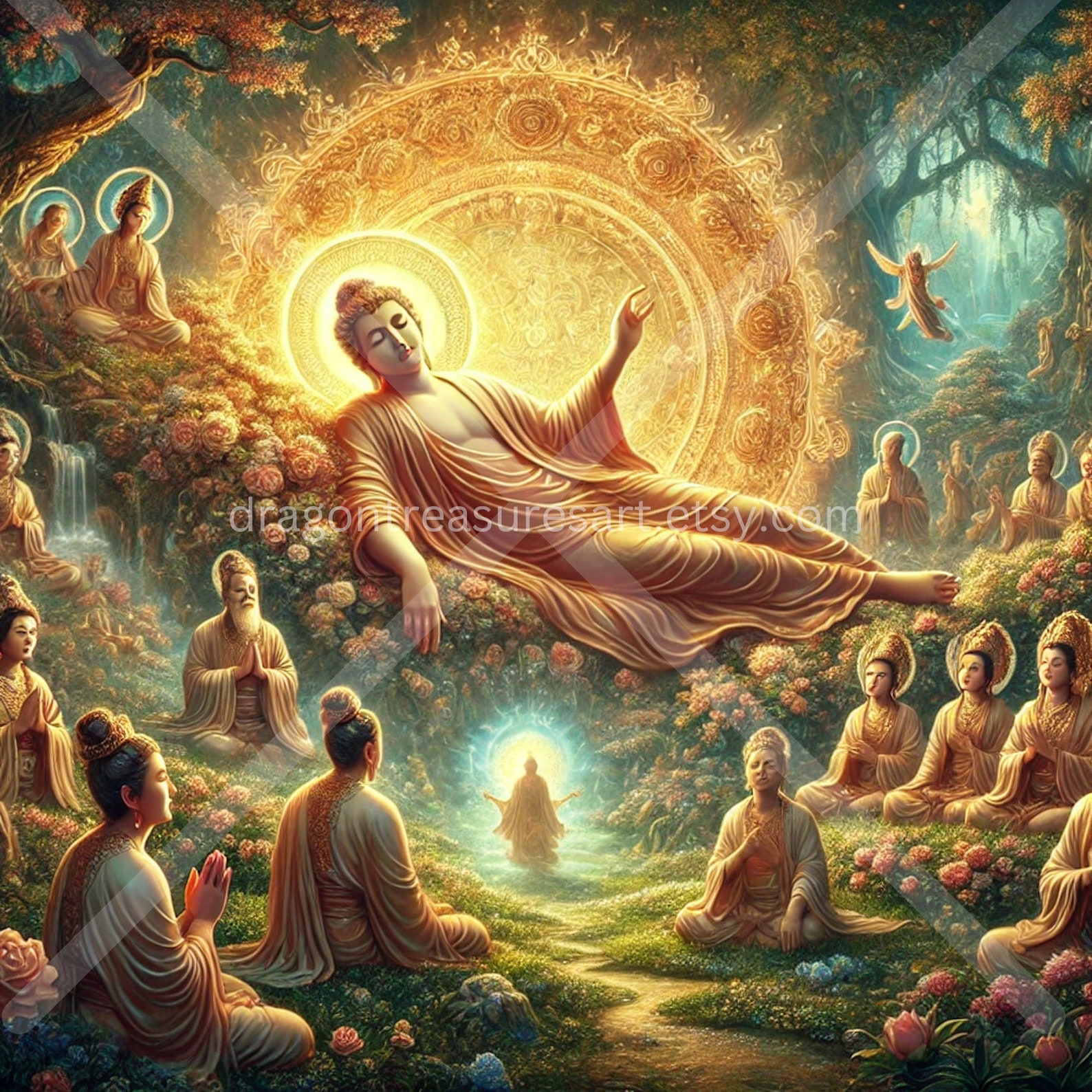 Buddha's Parinirvana Download: Digital Art, Instant Downloadable ...