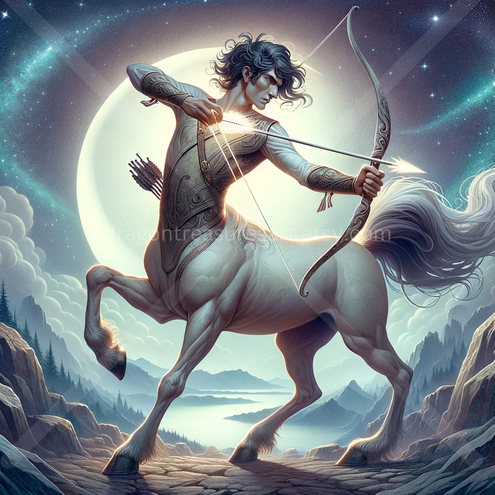 Sagittarius Download: Digital Art, Instant Downloadable Wallpaper, Downloadable Fantasy Art ...