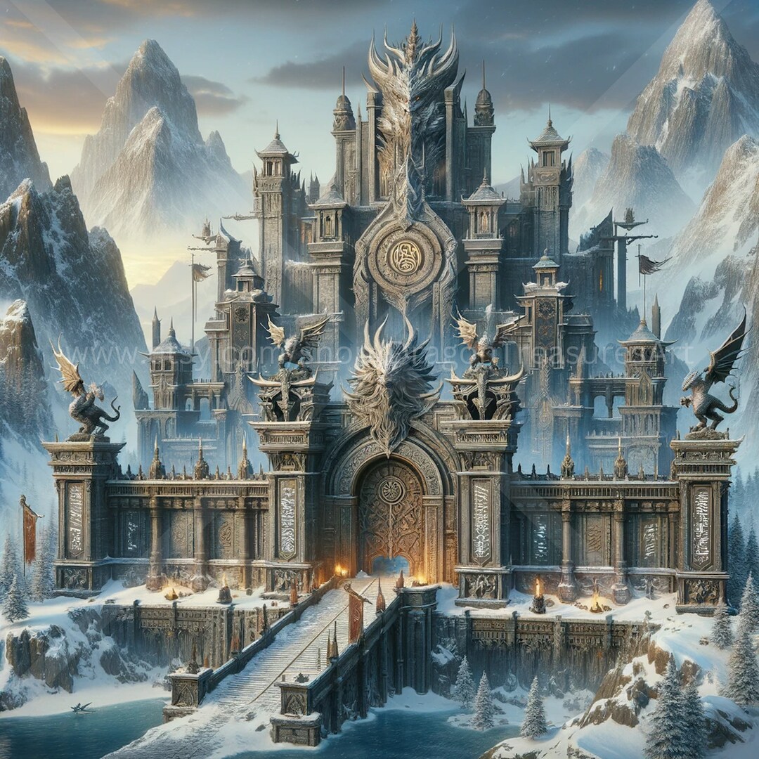 Draconic City Download: Digital Art, Instant Downloadable Wallpaper ...