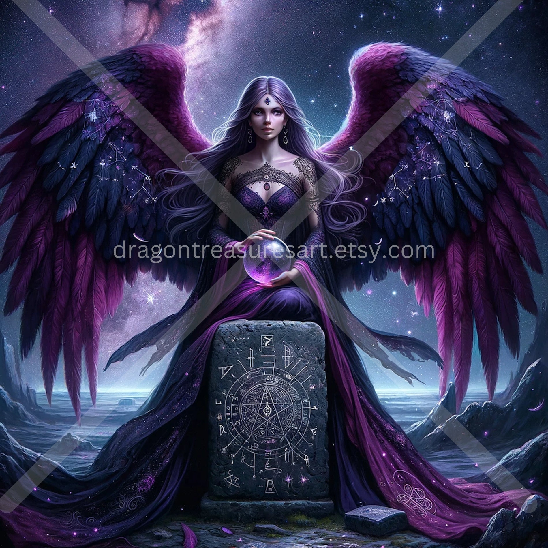 Celestial Angel Download: Digital Art, Instant Downloadable Wallpaper ...