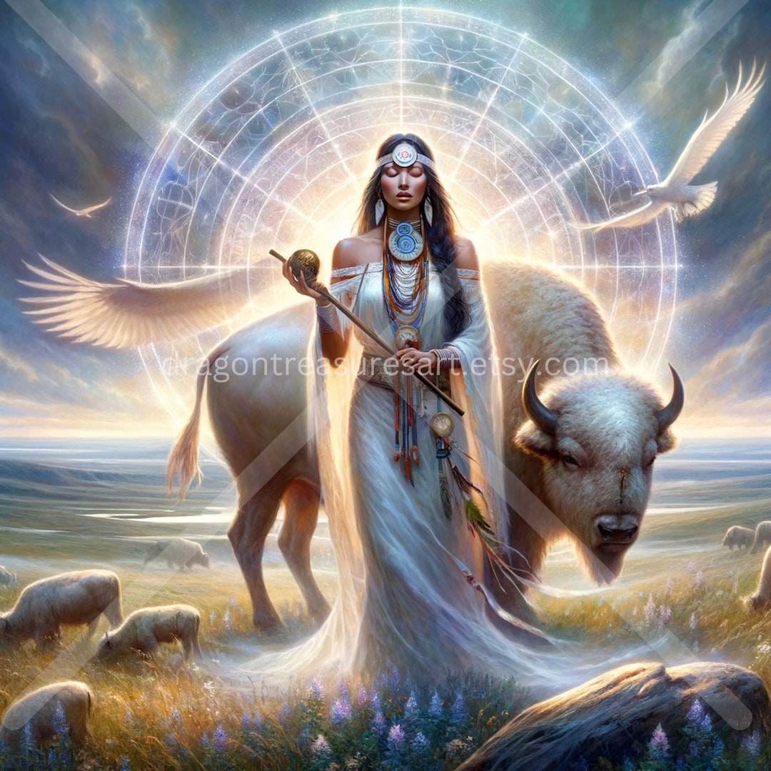 White Buffalo Calf Woman Download: Digital Art, Instant Downloadable ...