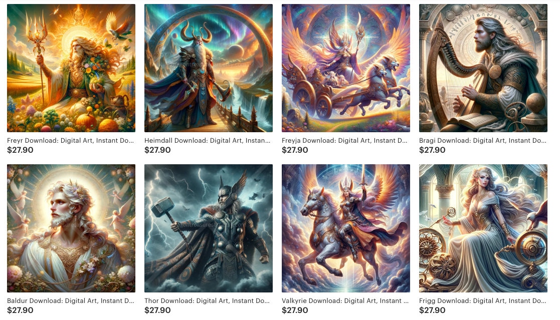 Norse Mythology Collection Bundle: Digital Art, Instant Downloadable ...