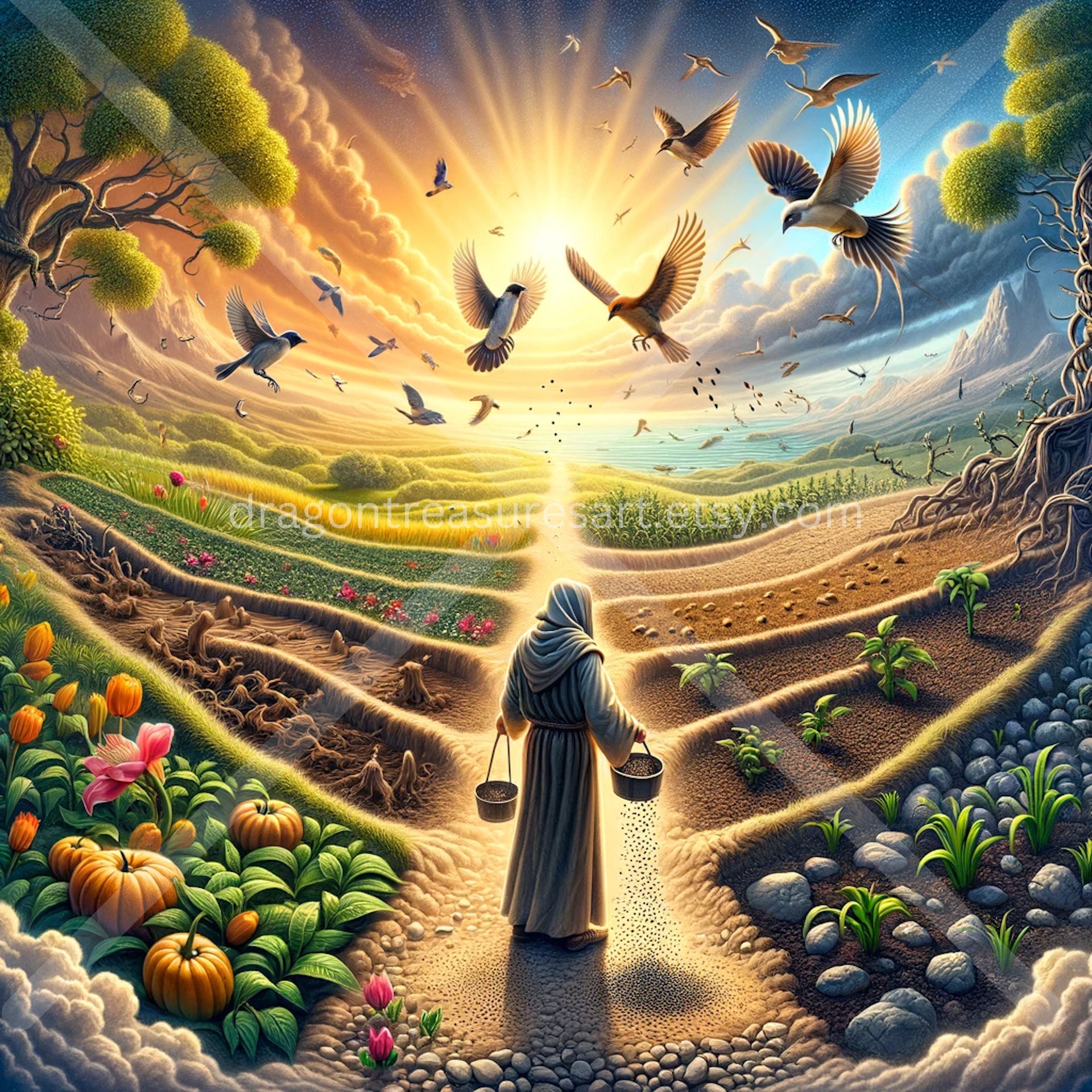 Parable of the Sower Download: Digital Art, Instant Downloadable Wallpaper, Downloadable Fantasy ...