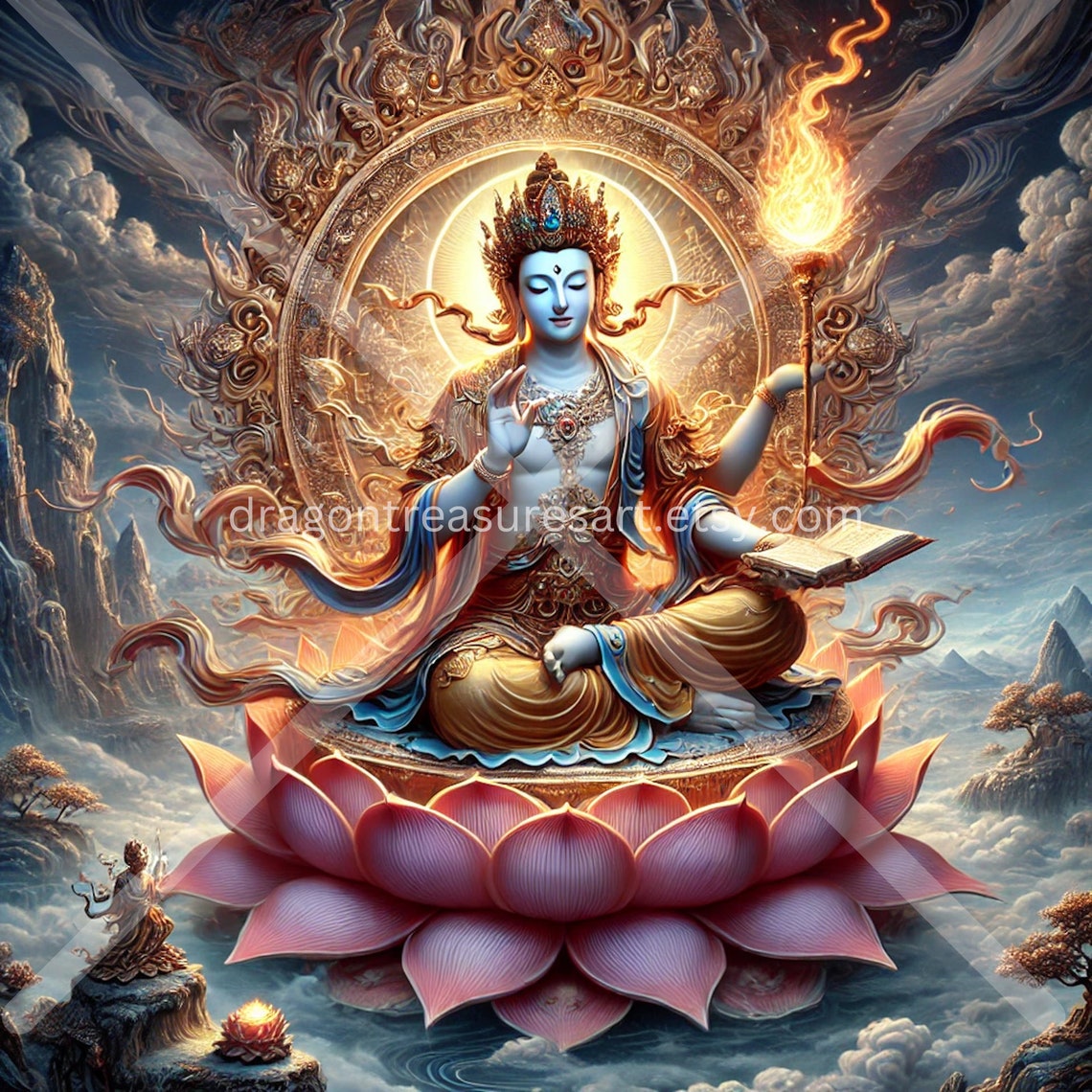 Manjushri Download: Digital Art, Instant Downloadable Wallpaper ...