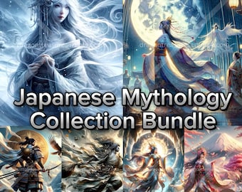 Japanese Mythology Collection Bundle: Digital Art, Instant Downloadable ...