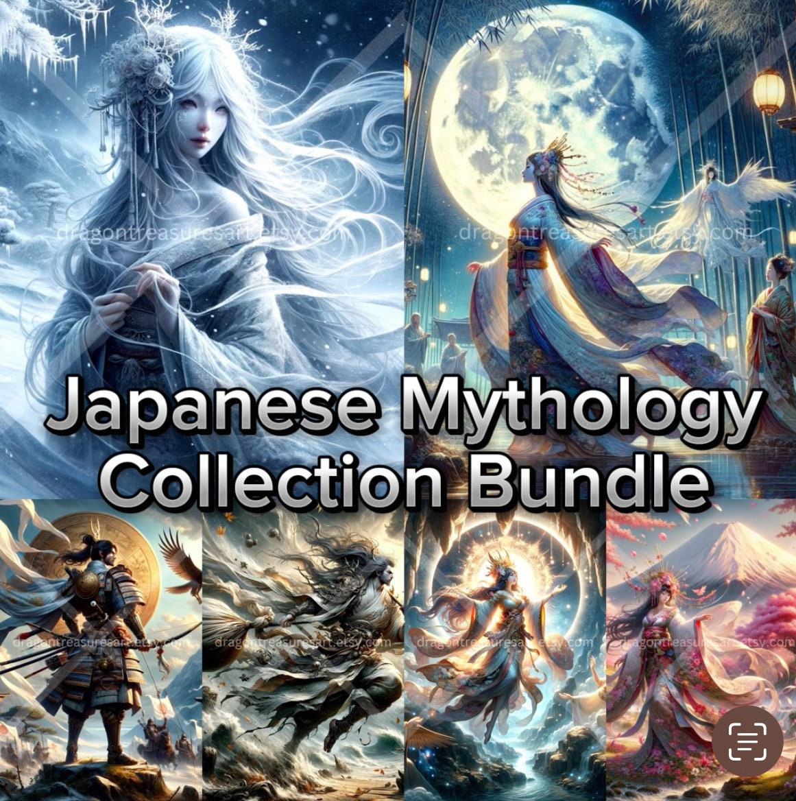 Japanese Mythology Collection Bundle: Digital Art, Instant Downloadable ...